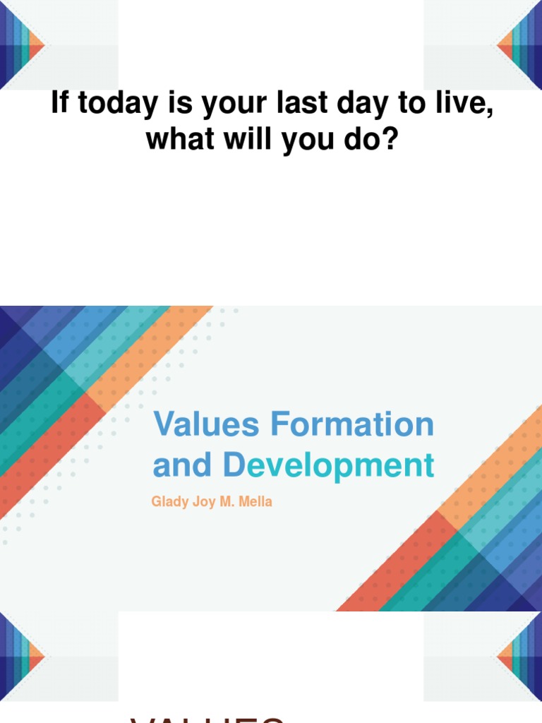 Values Formation and Development Guide | PDF | Value (Ethics) | Virtue