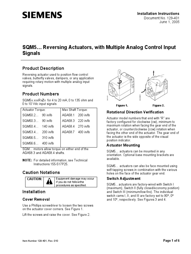 sqm5 Siemens | PDF | Switch | Actuator