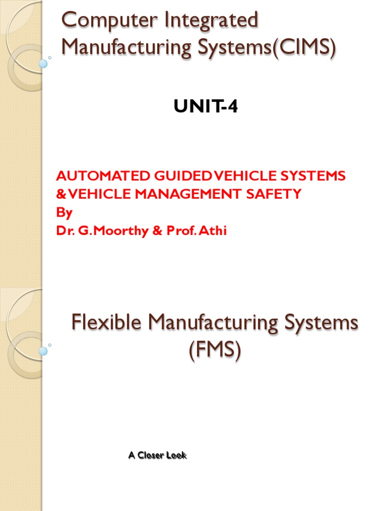 Edited Unit-4 Fms & Agvs | PDF | Numerical Control | Truck