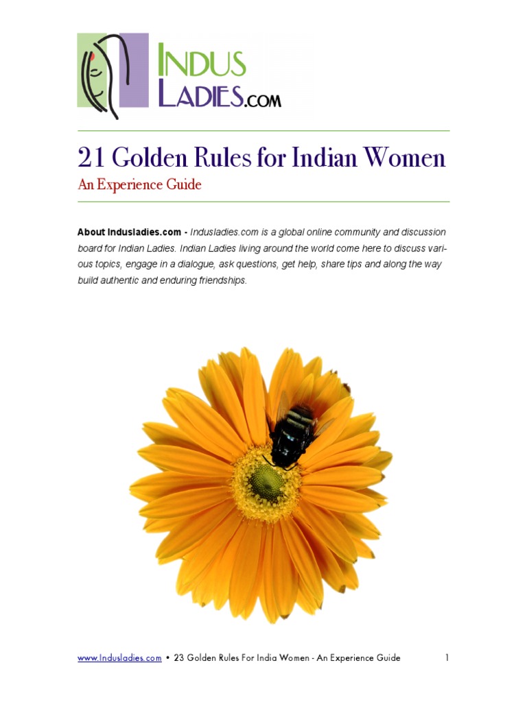21 Golden Rules For Indian Women: An Experience Guide | PDF | Psychology