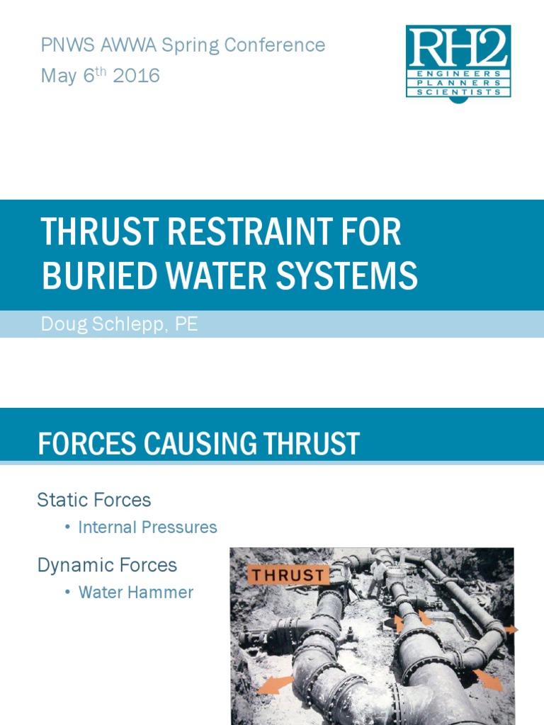 Schlepp Concrete Thrust Block PDF | PDF | Pipe (Fluid Conveyance) | Force