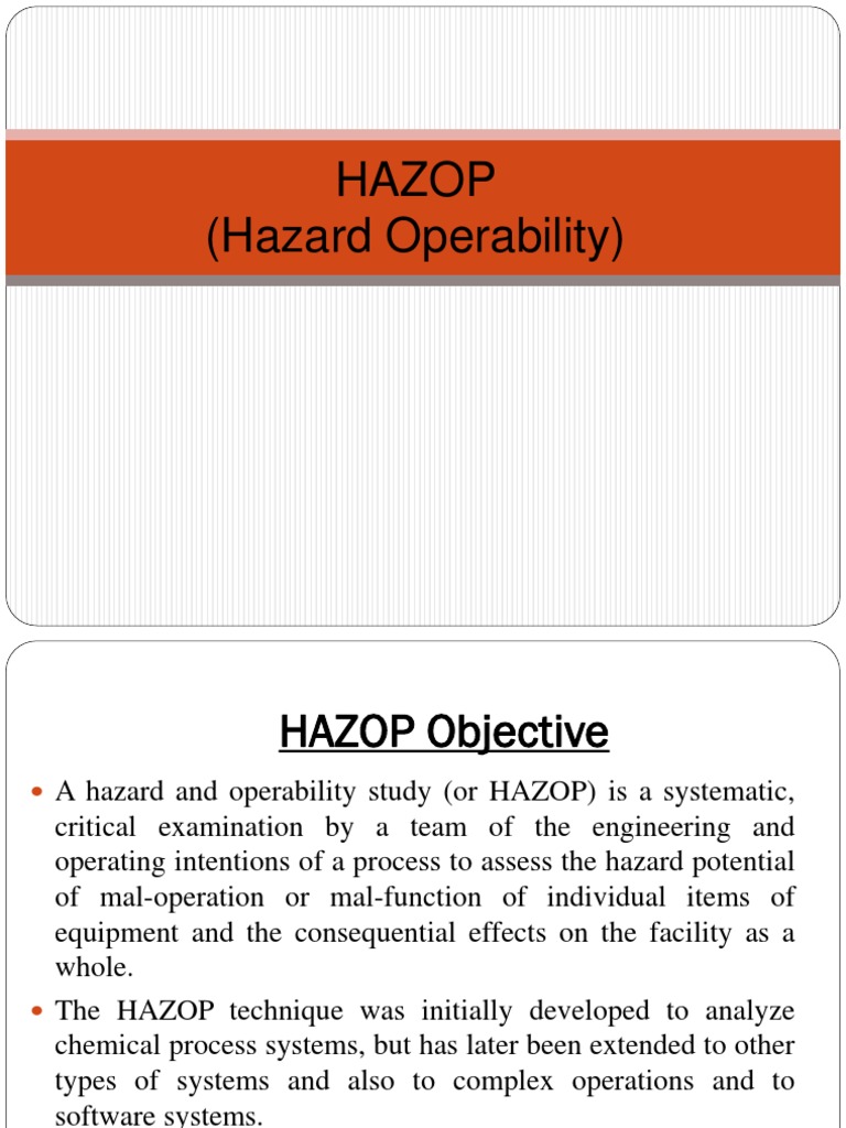 Hazop Study | PDF | Chemical Engineering | Engineering