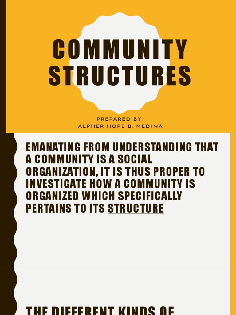 Community Structures Part 1. | PDF