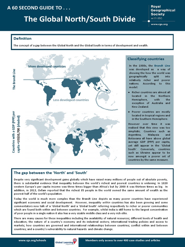 60sGlobalNorthSouthDivide PDF | PDF | North–South Divide | Geography