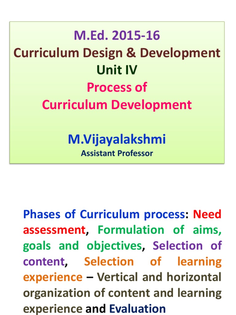 Curriculum Design & Development | PDF | Curriculum | Experience