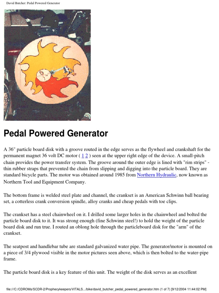 DIY Pedal Powered Generator Design | PDF | Belt (Mechanical) | Electric ...