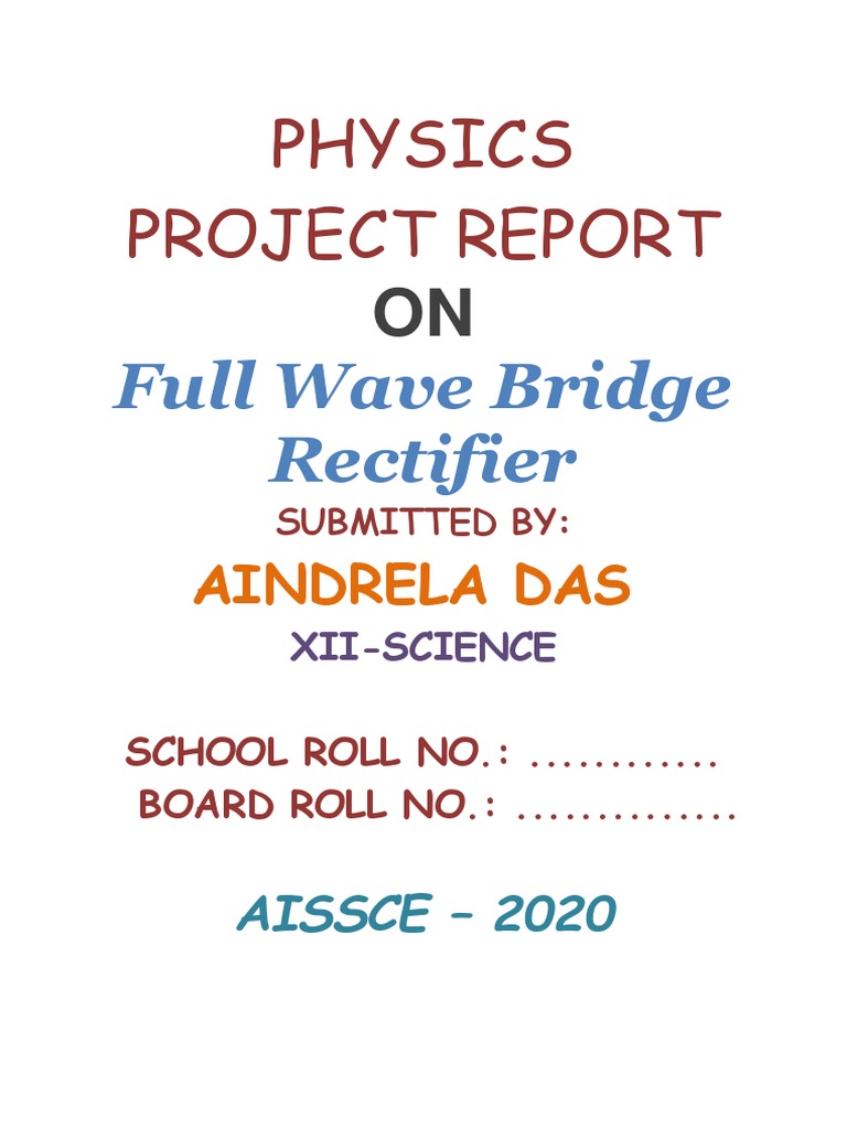 Physics Project | PDF | Rectifier | Direct Current