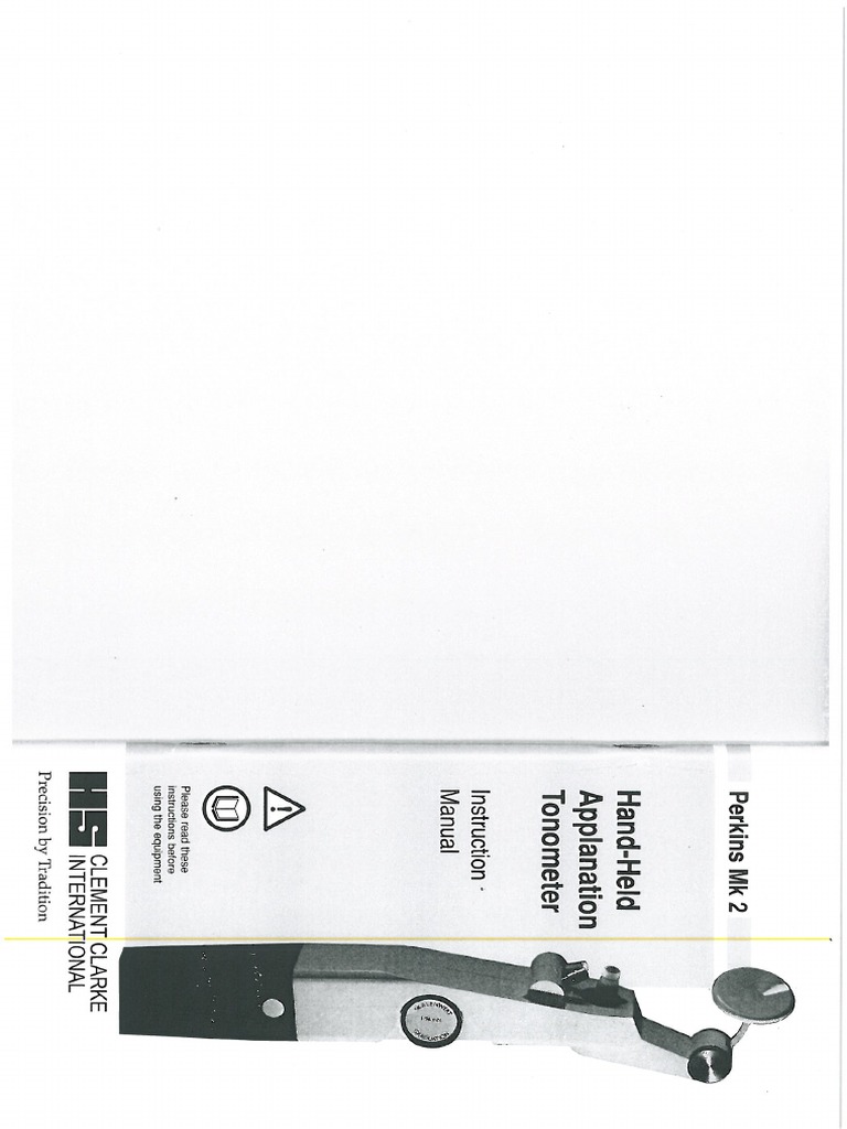 Calibration Tonometer Perkins Mk2 | PDF