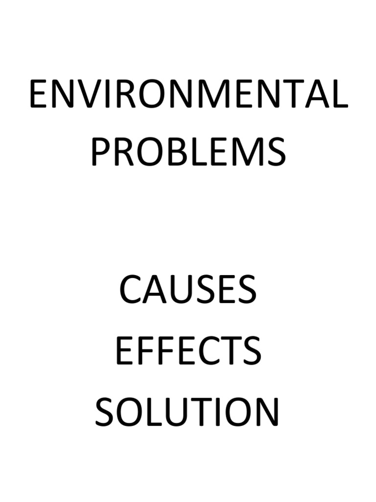 Environmental Problems | PDF