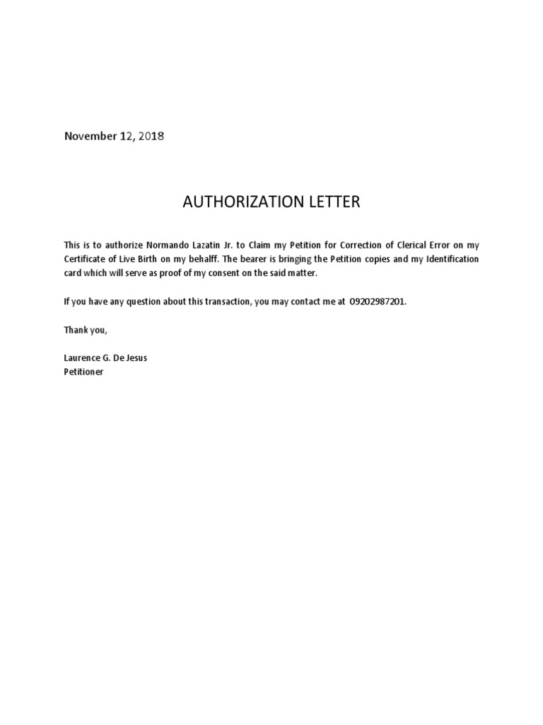 AUTHORIZATION LETTER-personal