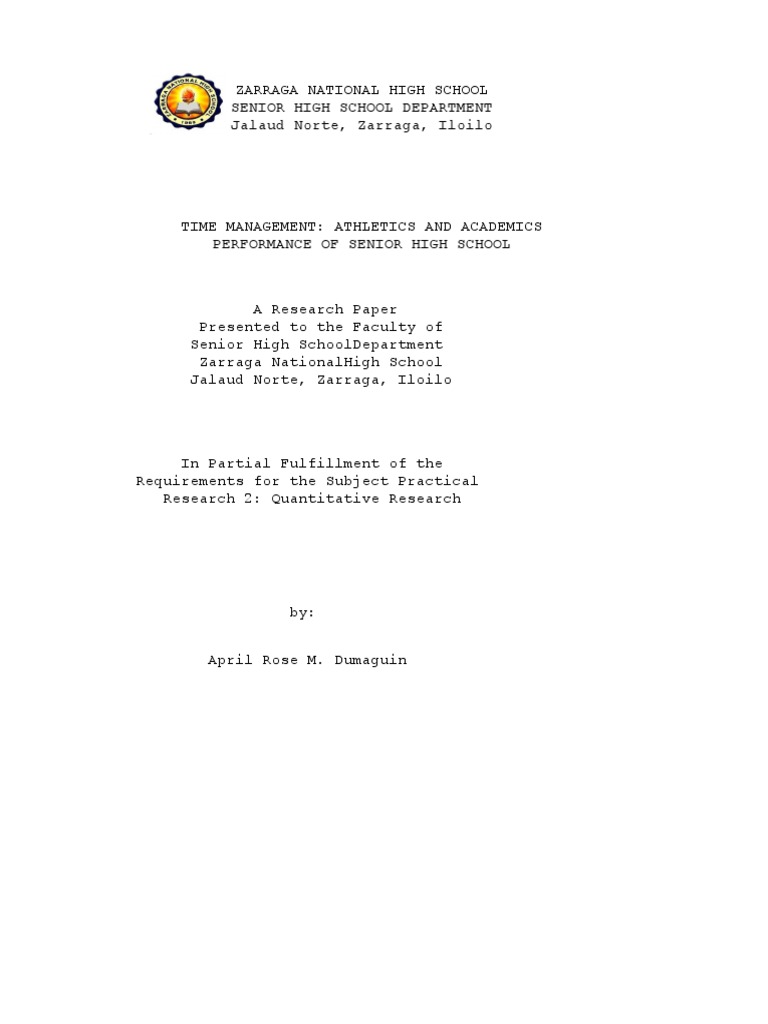 Time Management for Student-Athletes | PDF | Time Management ...