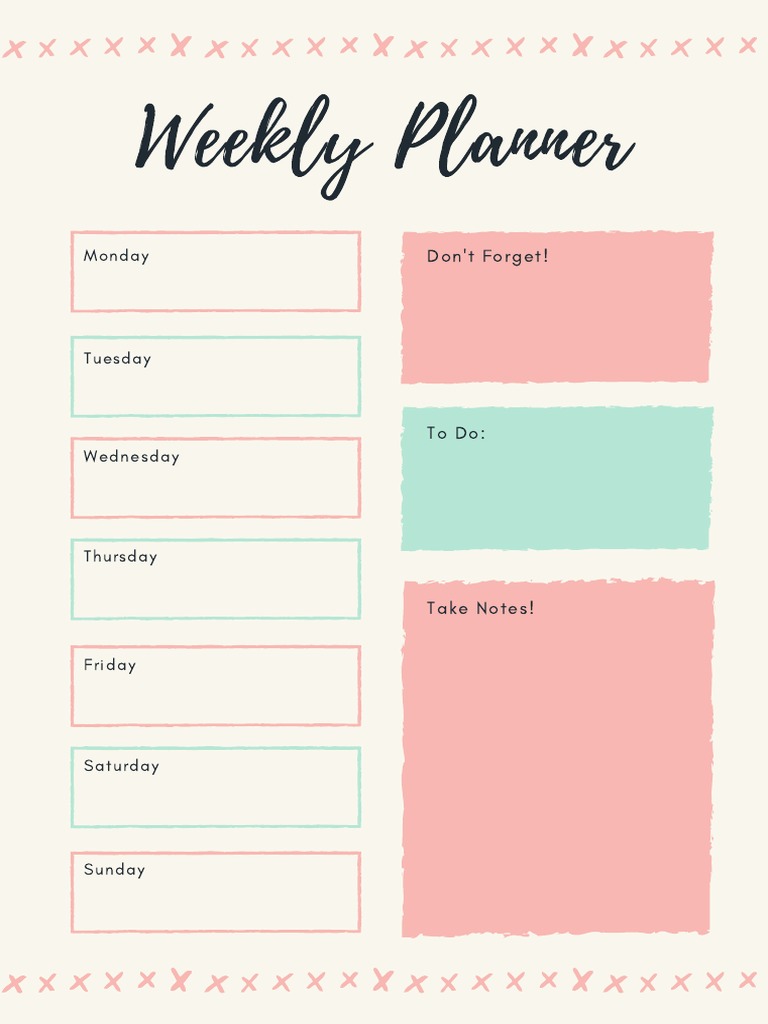 Weekly Planner PDF | PDF