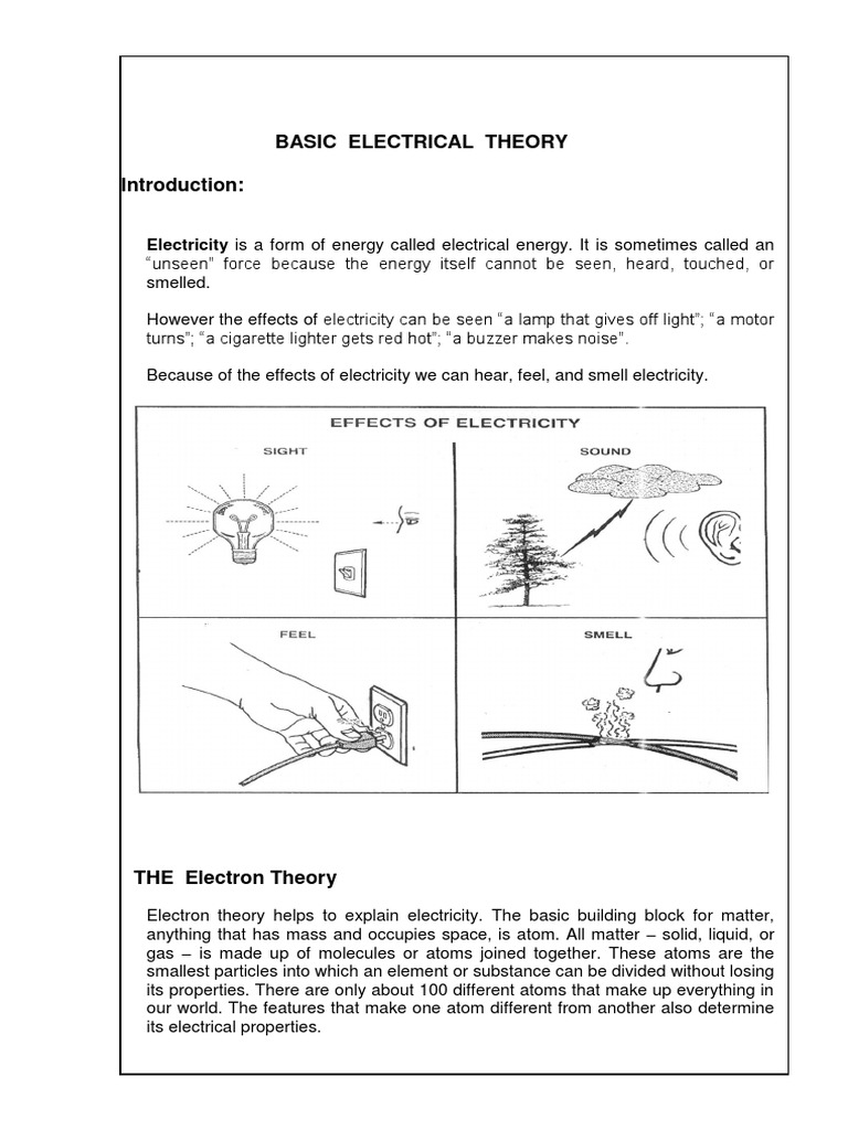 Basic Electrical Theory Overview | PDF | Series And Parallel Circuits ...