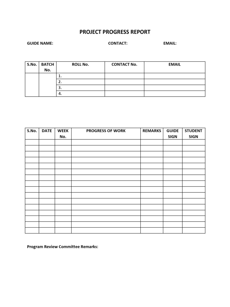 Project Progress Report: Guide Name: Contact: Email | PDF