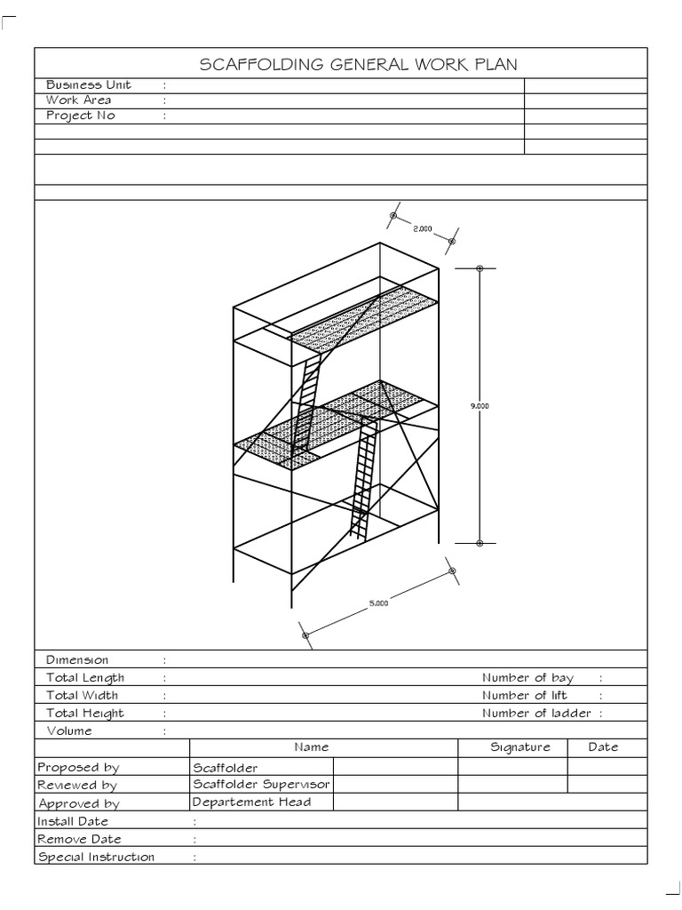 Scaffolding Work Plan Overview | PDF