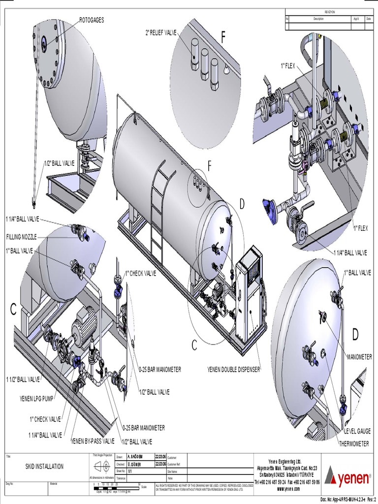 Skid Installation Diagram | PDF | Gas Technologies | Hydraulics