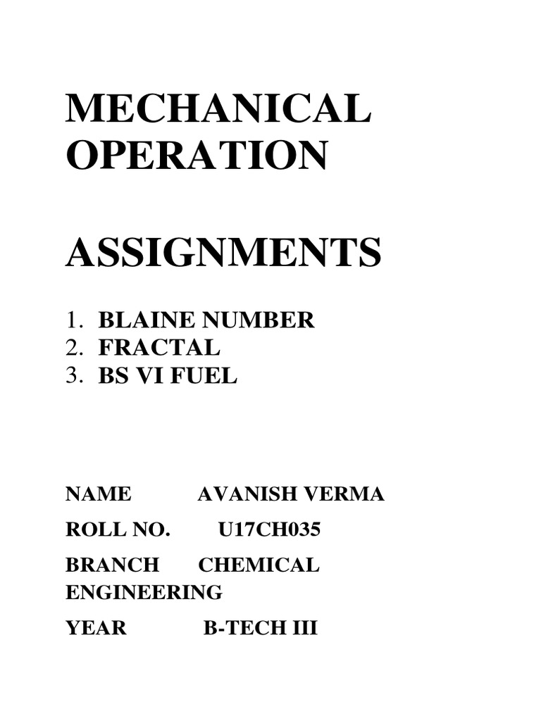 An Analysis of Mechanical Operations Involving the Determination of ...