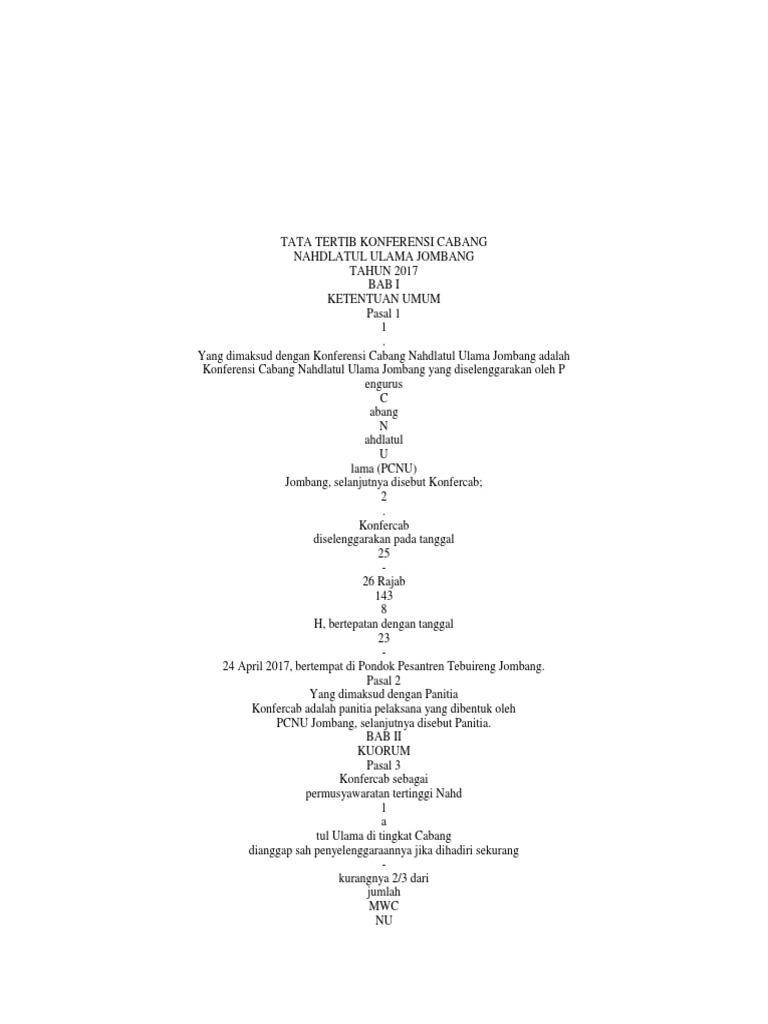 Rancangan Tata Tertib | PDF