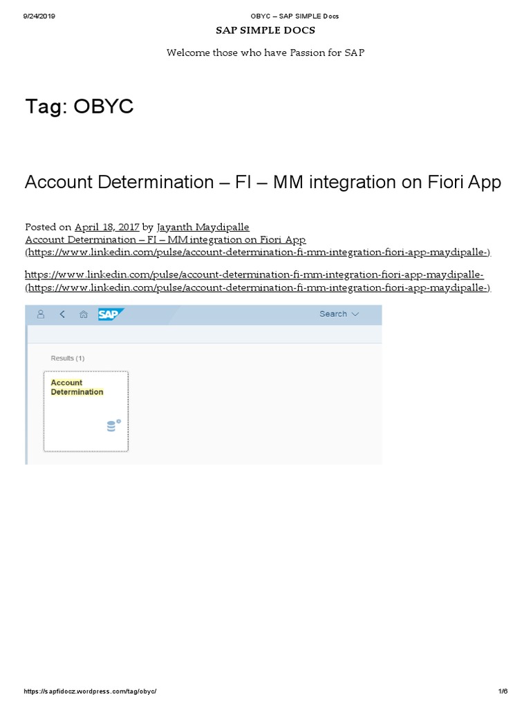 Obyc Sap Simple Docs Pdf Valuation Finance Business Economics