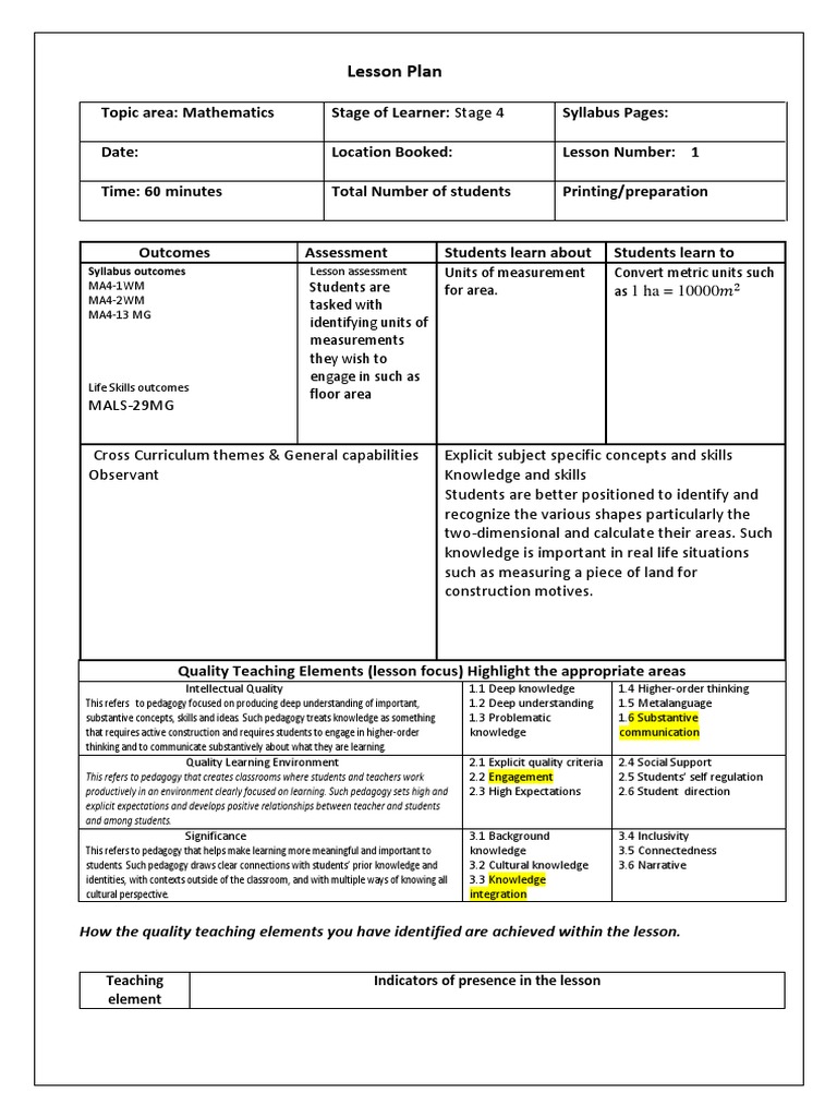 Lesson Plans | PDF | Pedagogy | Constructivism (Philosophy Of Education)