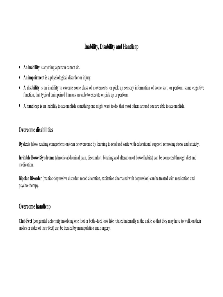 Understanding Handicap and Disability | PDF | Bone | Disability