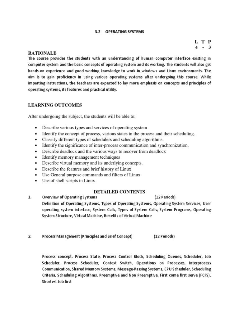 OS | Download Free PDF | Scheduling (Computing) | Operating System