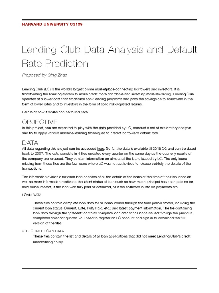 Lending Club Data Analysis PDF | PDF | Lending Club | Loans