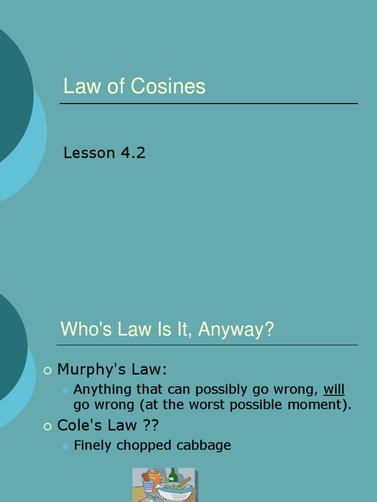 Understanding the Law of Cosines | PDF | Trigonometric Functions | Sine