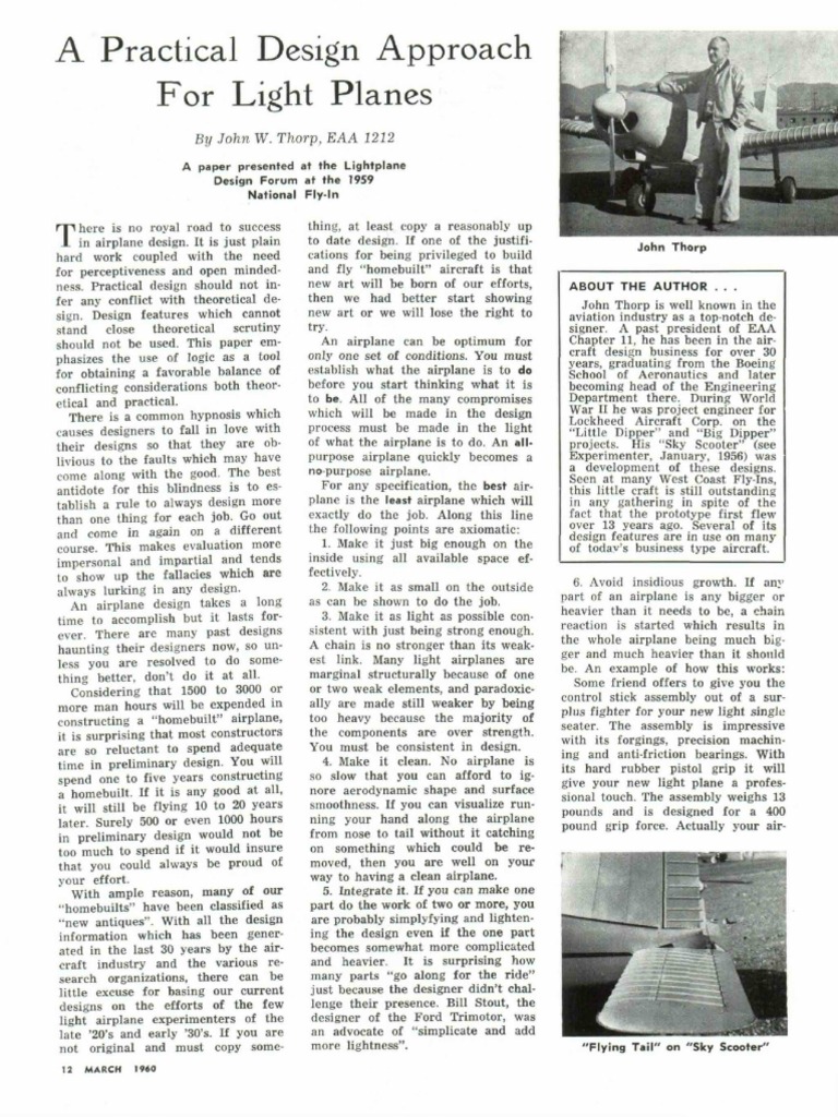 Practical Design of Small Airplane | PDF | Monoplane | Biplane