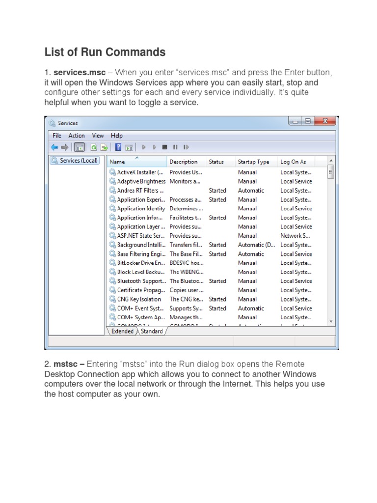 System Run Commands | PDF | Windows Registry | Microsoft Windows