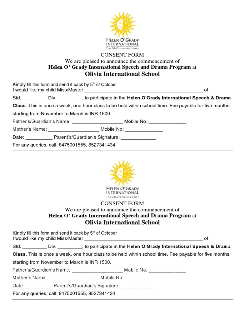 HOG Consent Form 2018 (2101) | PDF