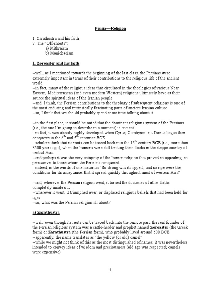Ancient Persian Religion and Zoroastrianism | PDF | Zoroastrianism | Hell