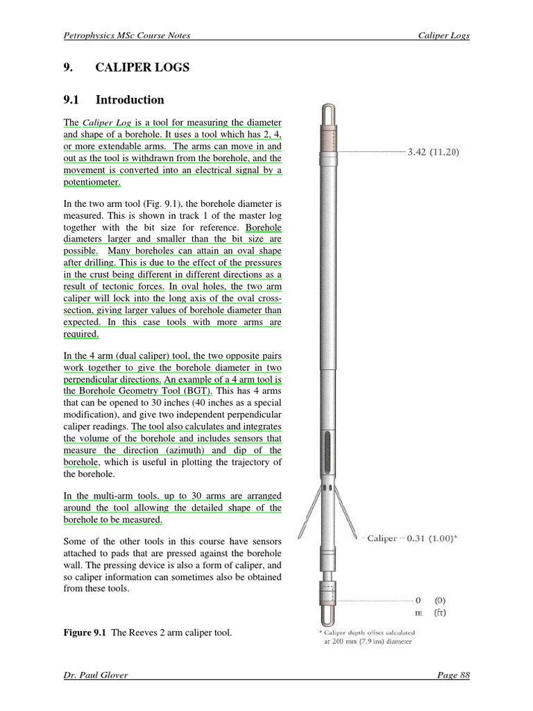 Caliper Log | PDF | Porosity | Nature