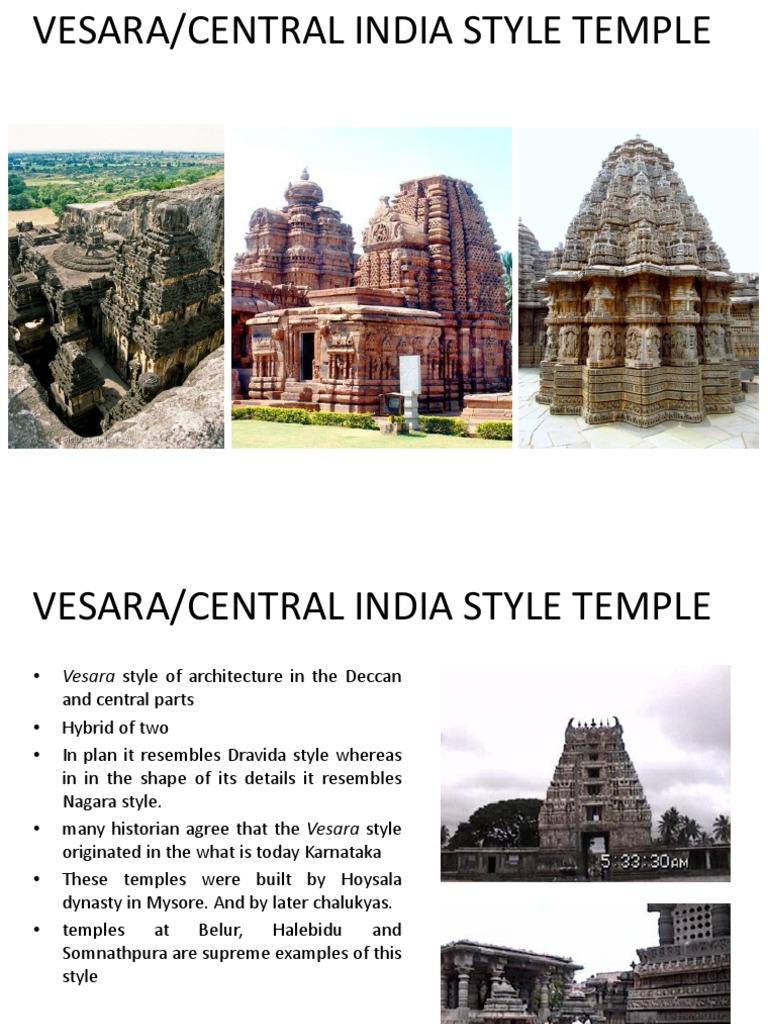 Vesara Style Temple Architecture Overview | PDF | Religious ...