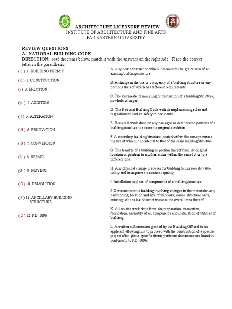 Architectural Professional Practice / Reviewer | PDF | Specification ...