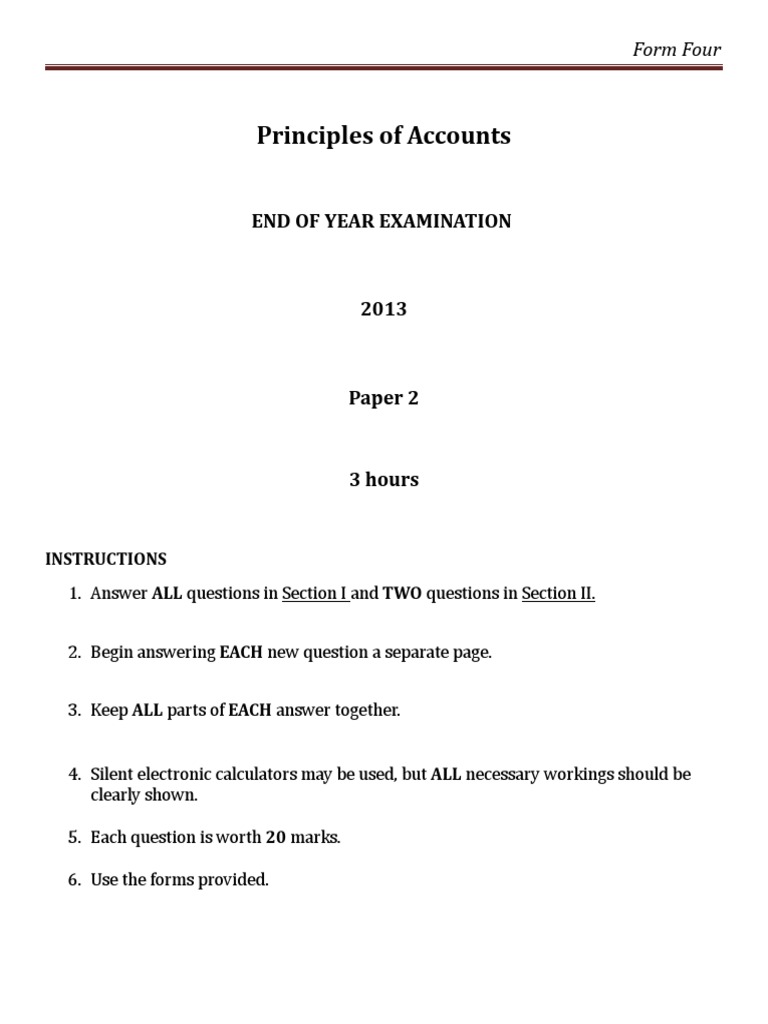 Principles OF Accounts | PDF | Debits And Credits | Service Industries