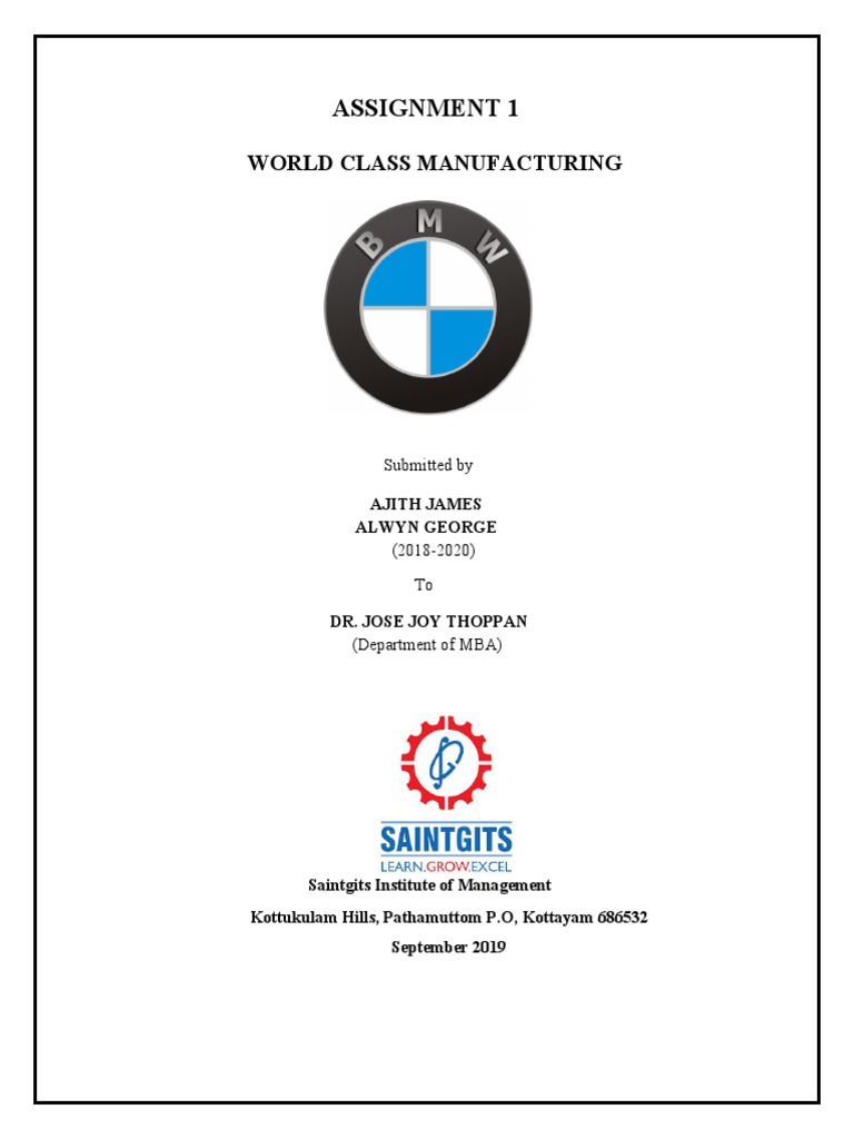 Assignment 1: World Class Manufacturing | PDF | Dell | Lean Manufacturing