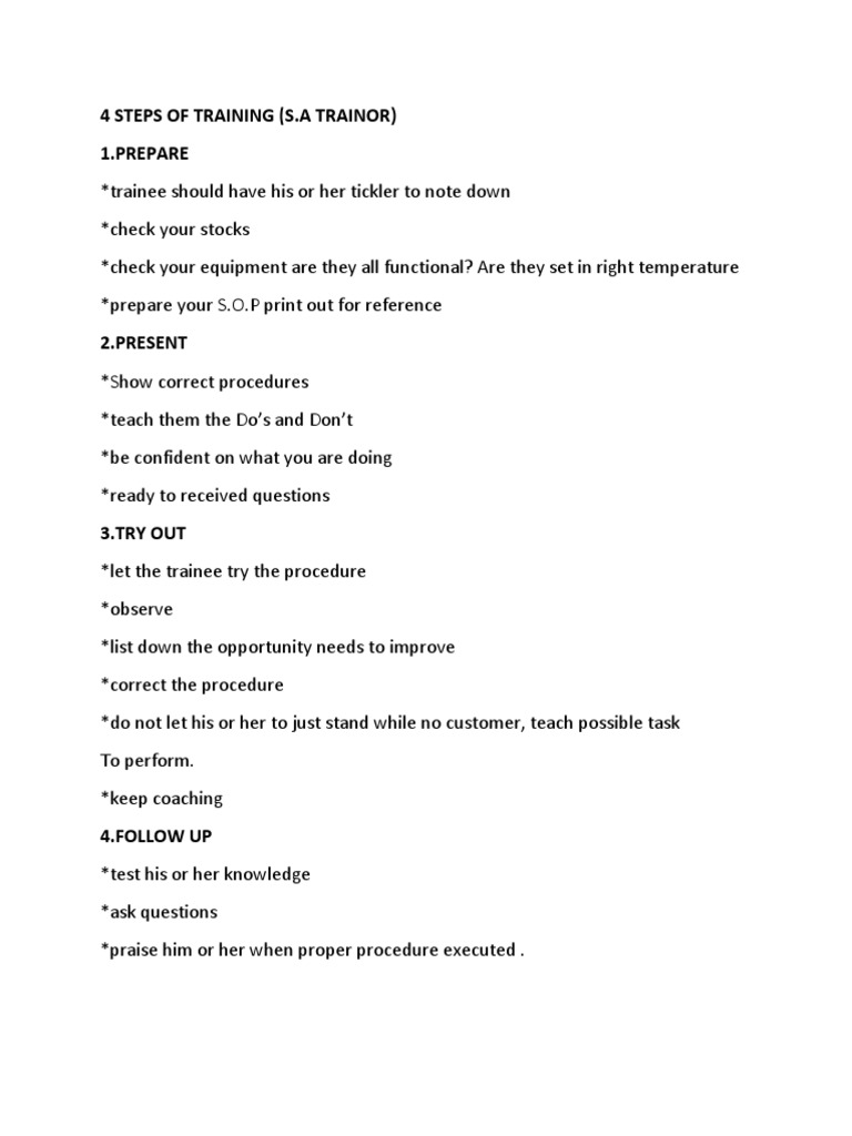 Effective Training Steps Guide | PDF