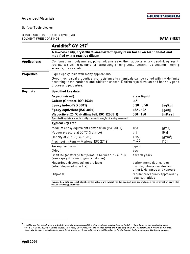 Epoxy Spec | PDF | Epoxy | Carbon
