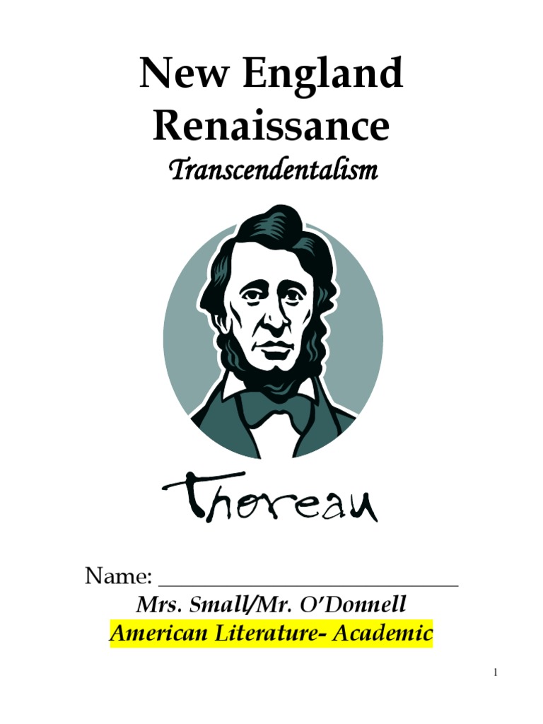 Transcendentalism Packet - A | PDF | Transcendentalism | Walden