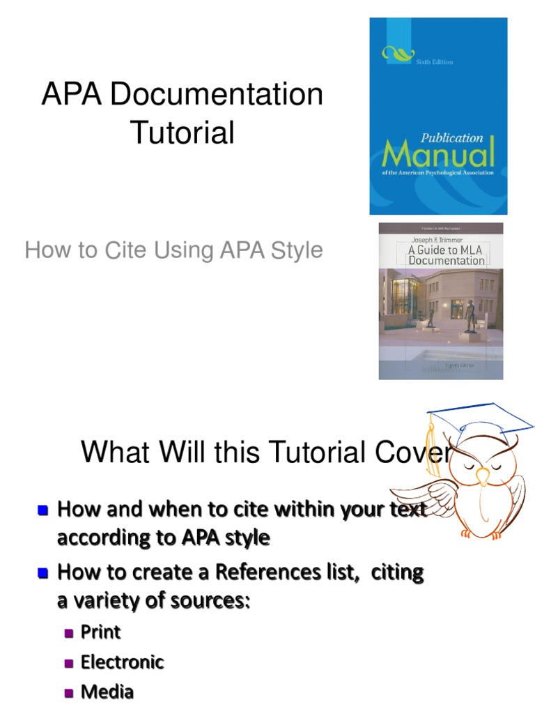 APA Documentation Tutorial: How To Cite Using APA Style | PDF | Digital ...