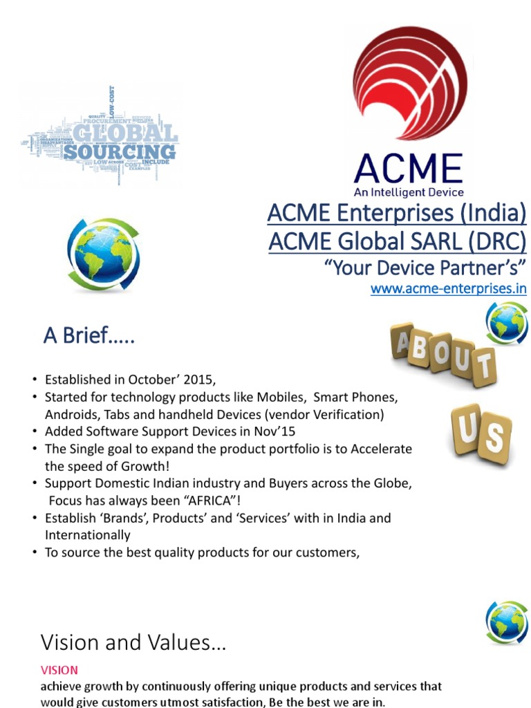 ACME Enterprises Global 2019 | PDF | Business