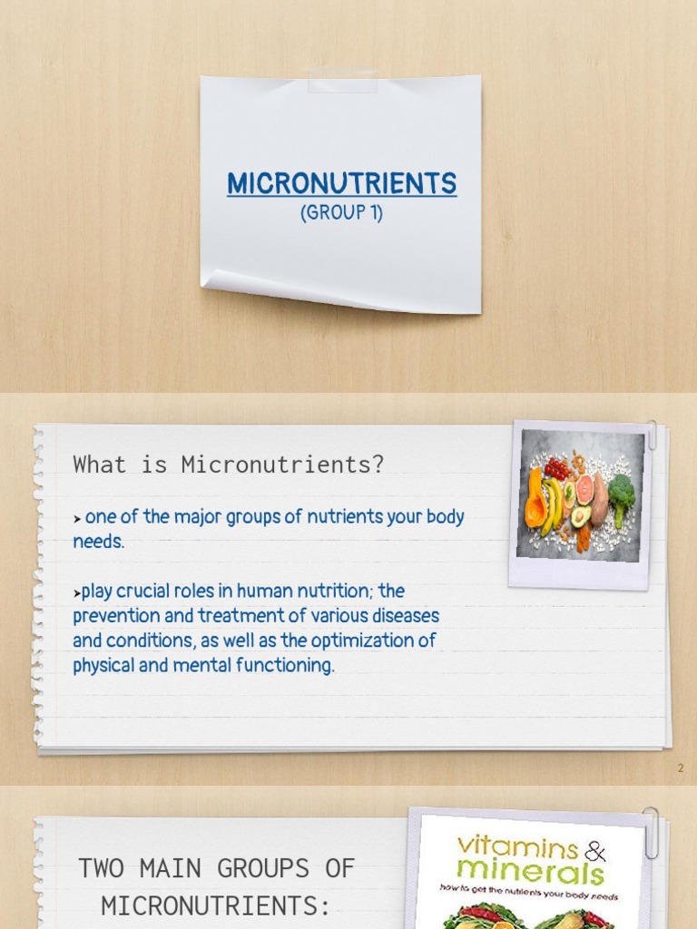 Micronutrients Explained: Vitamins and Minerals | PDF | Vitamin | Nutrients