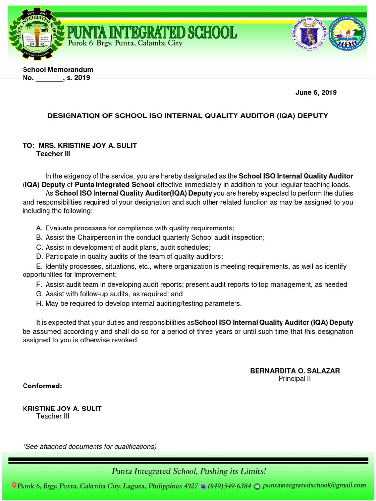 Designating School Coordinators | PDF | Educational Technology | Risk ...