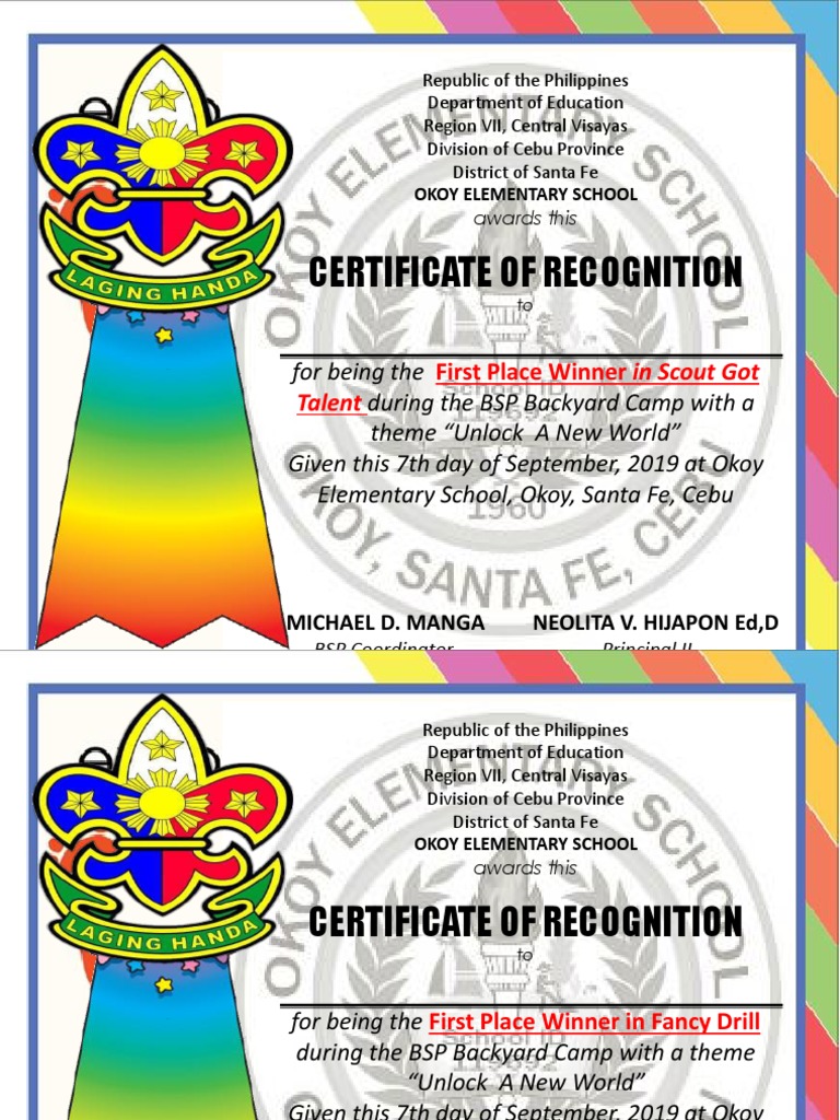 BSP CERT 1 | PDF | Philippines