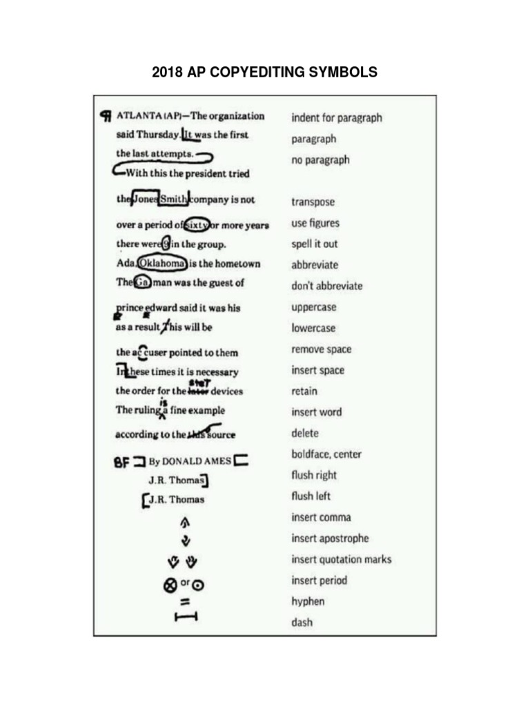 Copyediting Symbols | PDF
