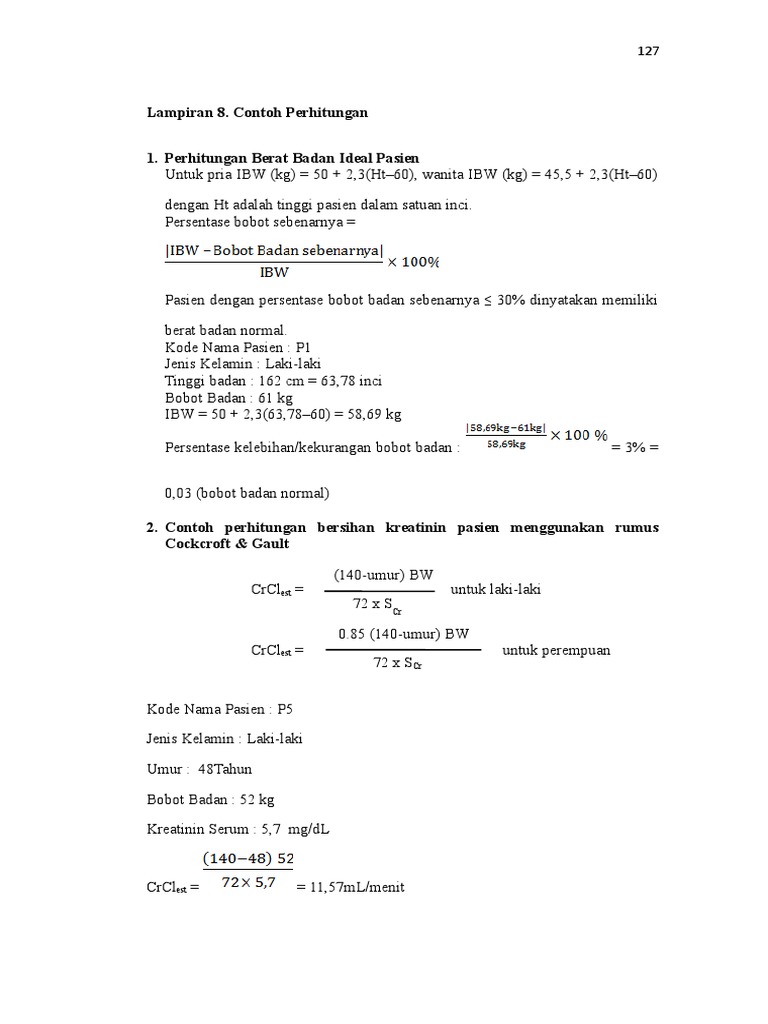 Lampiran Contoh Perhitungan | PDF | Metode & Bahan Ajar | Kesehatan ...