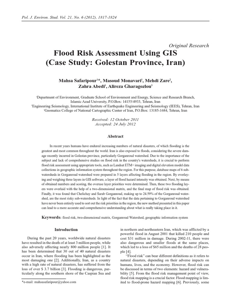 Flood Risk Assessment | PDF | Flood | Hazards
