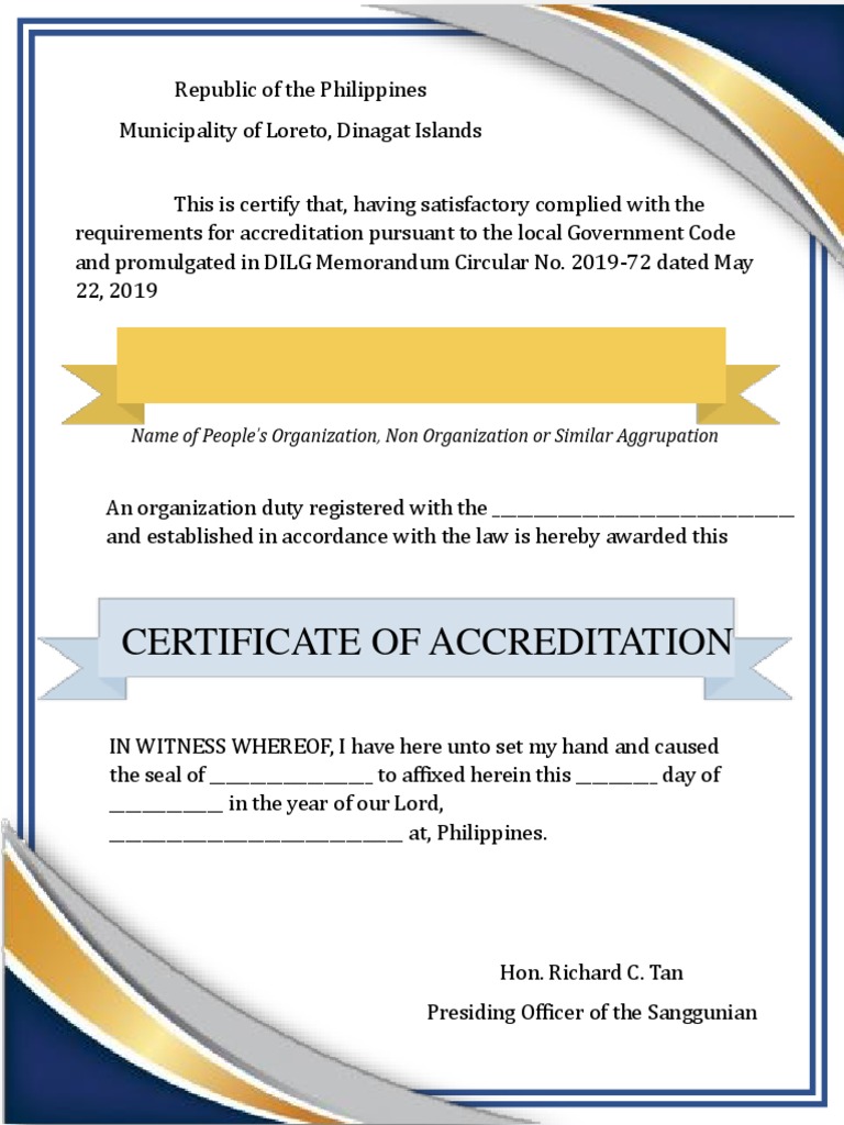 Sample Layout of Certificate | PDF