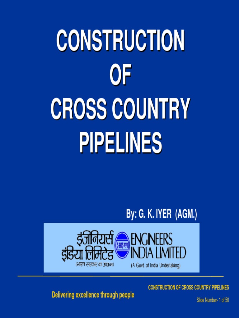 Construction of Cross Country Pipelines | PDF | Pipeline Transport | Welding